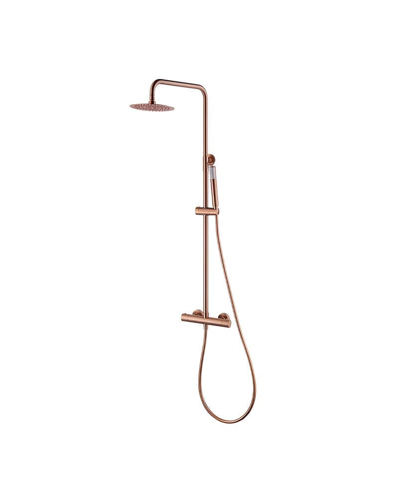 MONZA SERIES - ROSE GOLD THERMOSTATIC SHOWER BAR - Sanitech