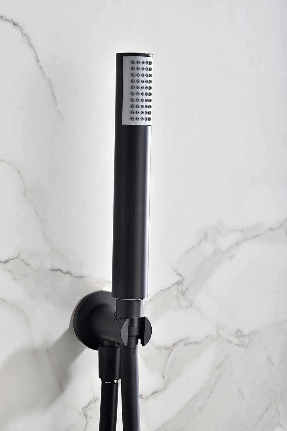 CONCEALED THERMOSTATIC SHOWER SET MATT BLACK MONZA SERIES - Sanitech